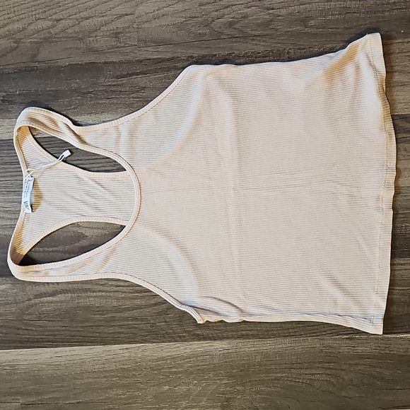 Zara | Tops | Nwot Zara Ribbed Light Tan Crop Top Tank | Poshmark